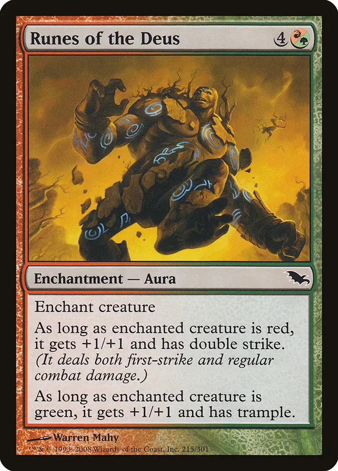 Runes of the Deus • Enchantment — Aura (Shadowmoor) - MTG Assist
