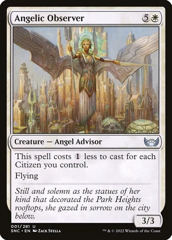 Angelic Observer • Creature — Angel Advisor (Streets of New Capenna ...