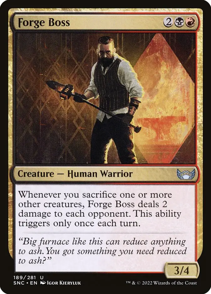 Forge Boss • Creature — Human Warrior (Streets of New Capenna) - MTG Assist