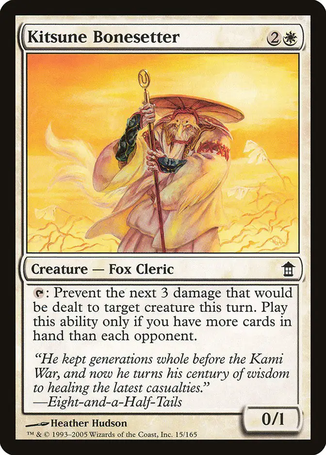 Kitsune Bonesetter • Creature — Fox Cleric (Saviors of Kamigawa) - MTG ...