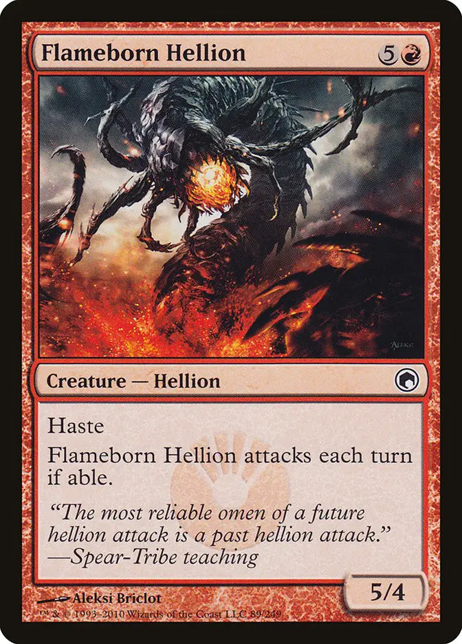 Flameborn Hellion • Creature — Hellion (Scars of Mirrodin) - MTG Assist
