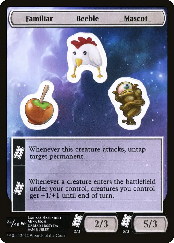 Familiar Beeble Mascot • Stickers (Unfinity Sticker Sheets) - MTG Assist