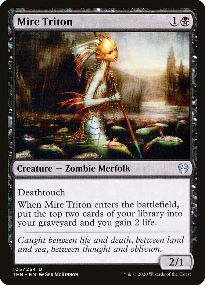 Mire Triton • Creature — Zombie Merfolk (Theros Beyond Death) - MTG Assist