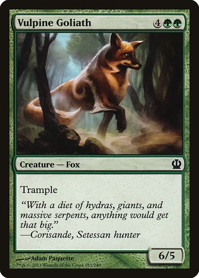 Vulpine Goliath • Creature — Fox (Theros) - MTG Assist