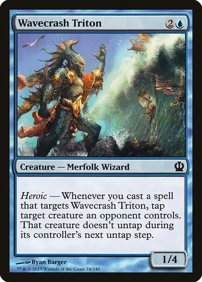 Wavecrash Triton • Creature — Merfolk Wizard (Theros) - MTG Assist