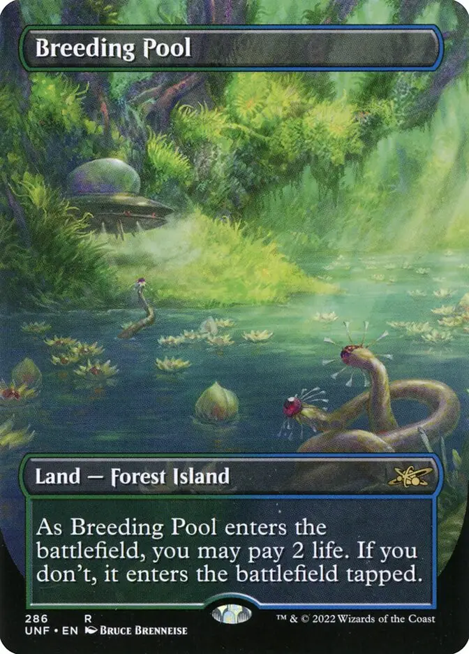 Breeding Pool • Land — Forest Island (Unfinity) - MTG Assist