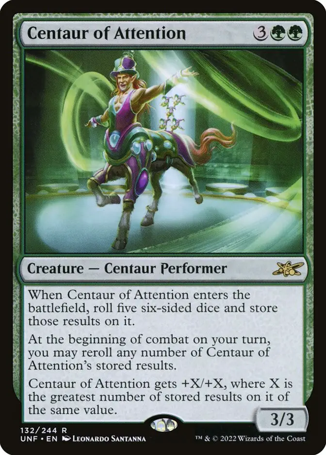 Centaur of Attention • Creature — Centaur Performer (Unfinity) - MTG Assist