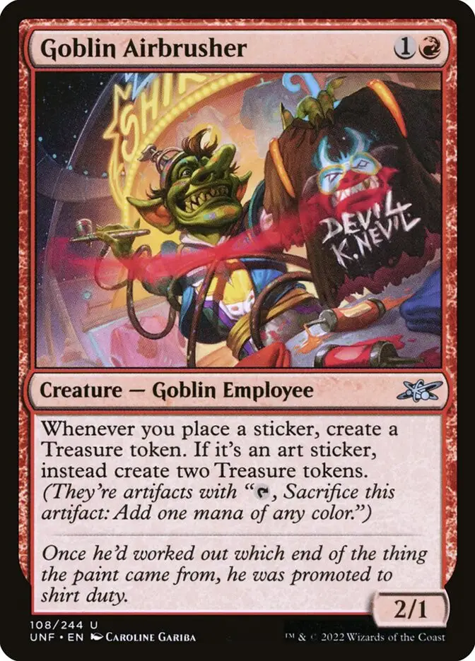 Goblin Airbrusher • Creature — Goblin Employee (Unfinity) - MTG Assist