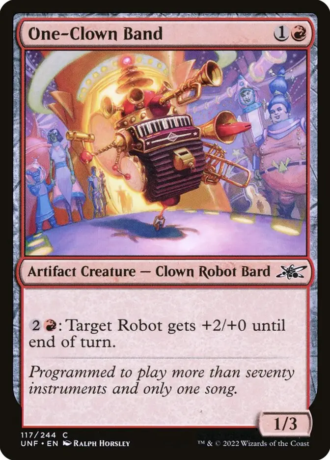 One-Clown Band • Artifact Creature — Clown Robot Bard (Unfinity) - MTG ...