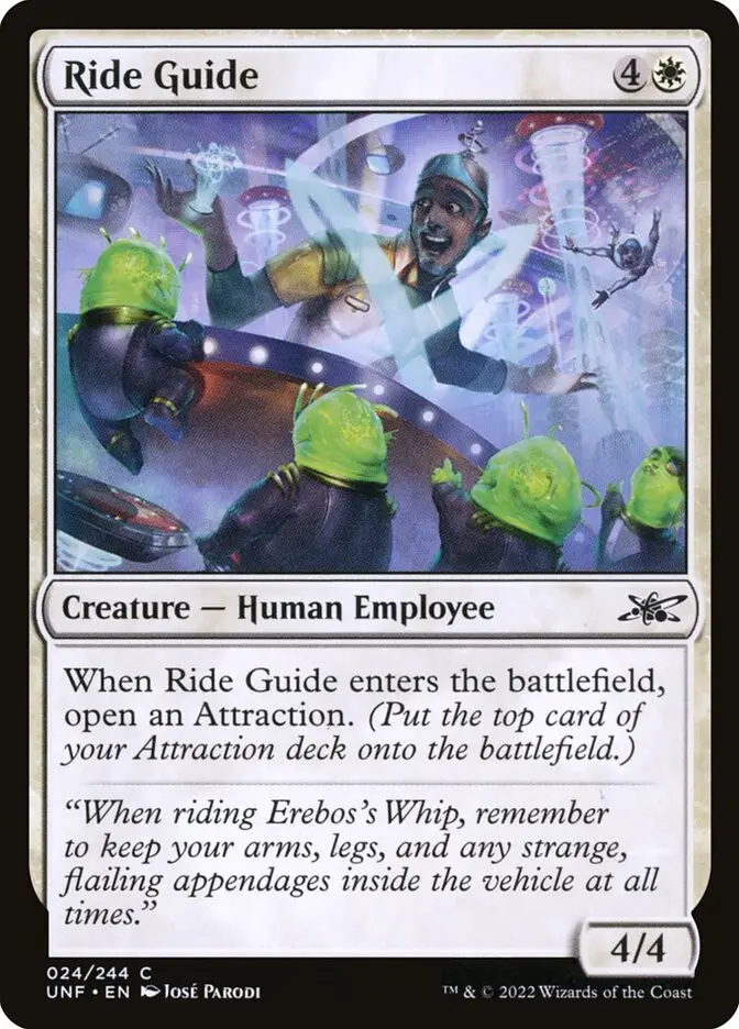 Ride Guide • Creature — Human Employee (Unfinity) - MTG Assist