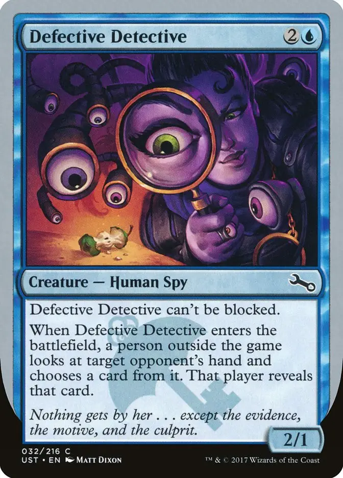 Defective Detective • Creature — Human Spy (Unstable) - MTG Assist