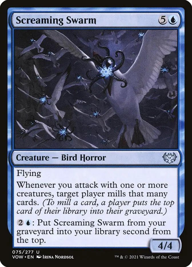 Screaming Swarm • Creature — Bird Horror (Innistrad: Crimson Vow) - MTG ...
