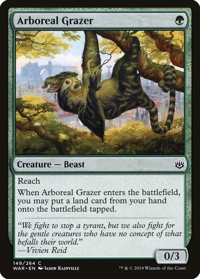 Arboreal Grazer • Creature — Sloth Beast (War of the Spark) - MTG Assist