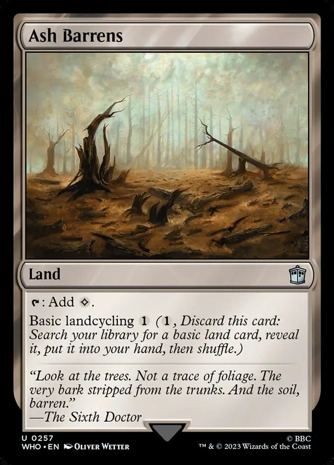 Ash Barrens • Land (Doctor Who) - MTG Assist