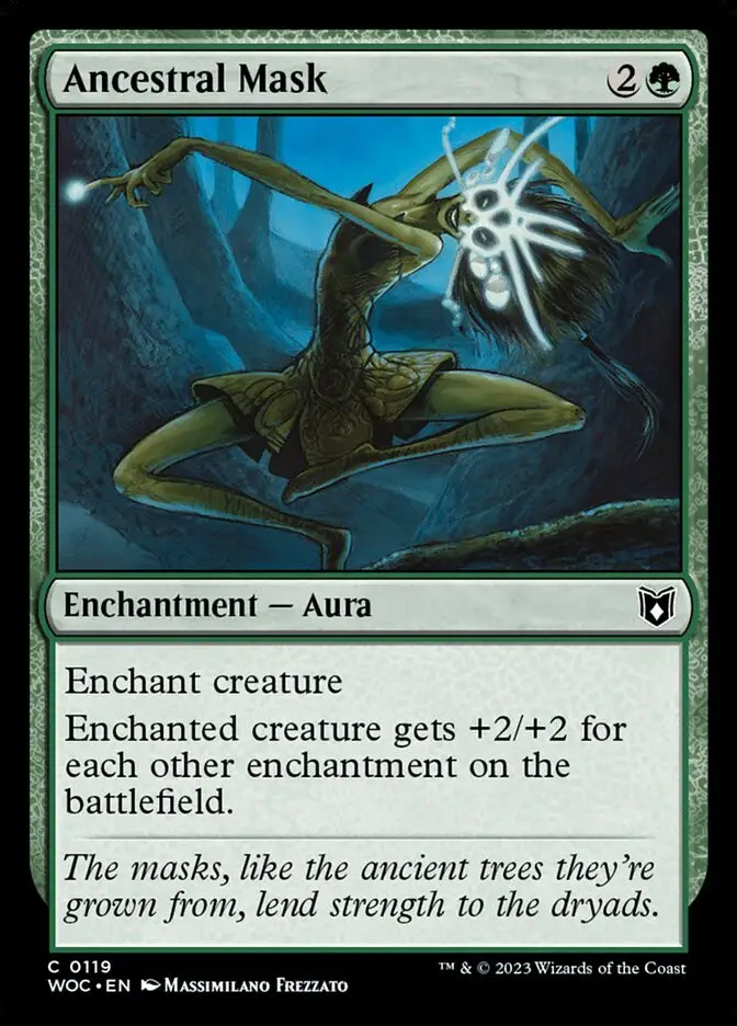 Ancestral Mask • Enchantment — Aura (Wilds of Eldraine Commander) - MTG ...