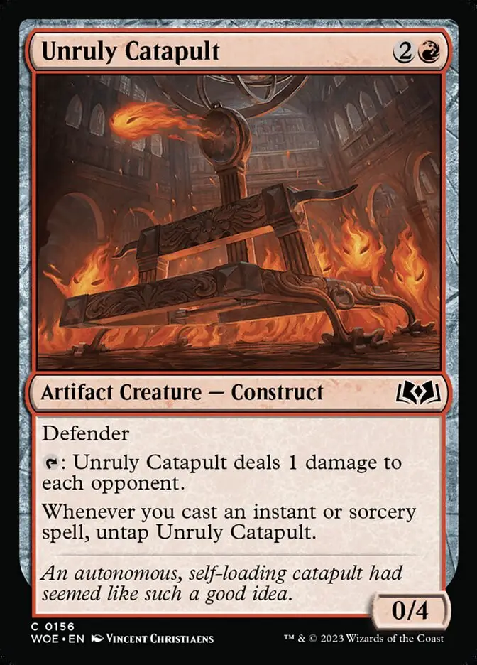 Unruly Catapult • Artifact Creature — Construct (Wilds of Eldraine ...