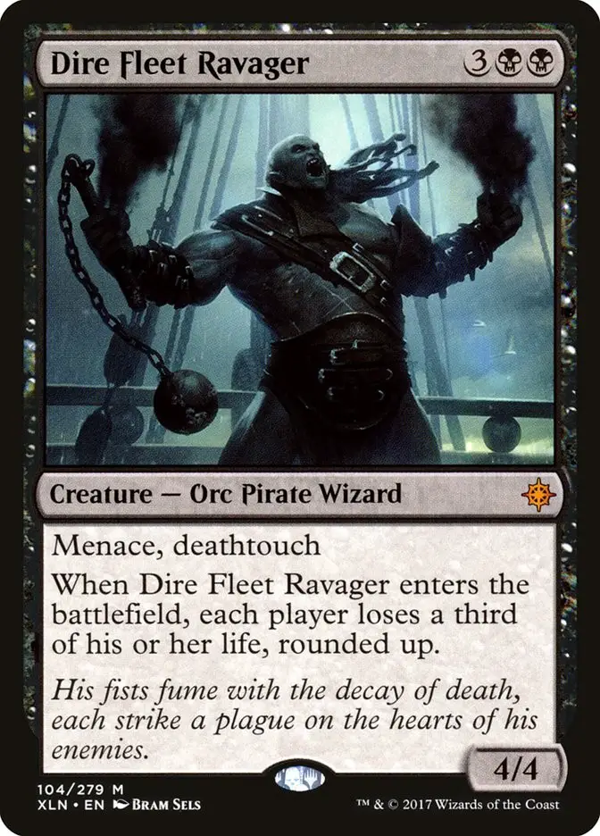 Dire Fleet Ravager • Creature — Orc Pirate Wizard (Ixalan) - MTG Assist